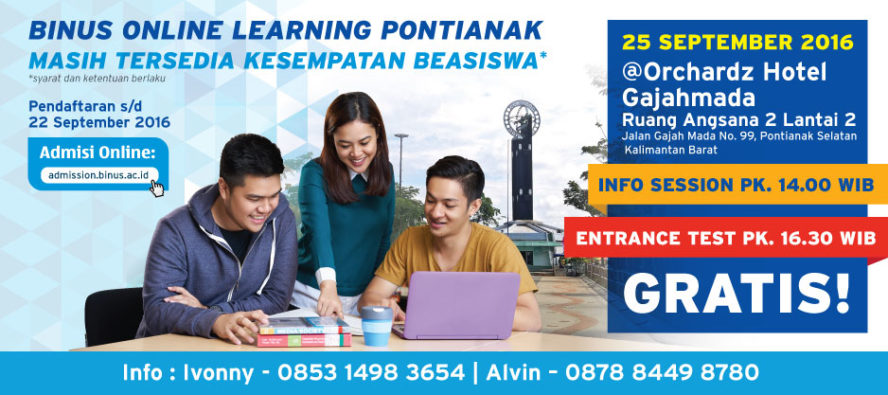 BINUS ONLINE LEARNING PONTIANAK - BINUS Online BINUS ONLINE LEARNING PONTIANAK - BINUS Online
