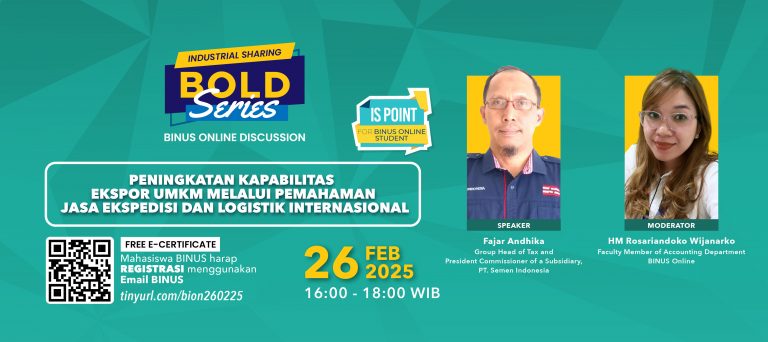 BOLD Series Industrial Sharing : Peningkatan Kapabilitas Ekspor UMKM melalui Pemahaman Jasa ...